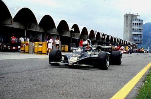 Lotus 91 Nigel Mansell Brazil GP 1982 Pitlane