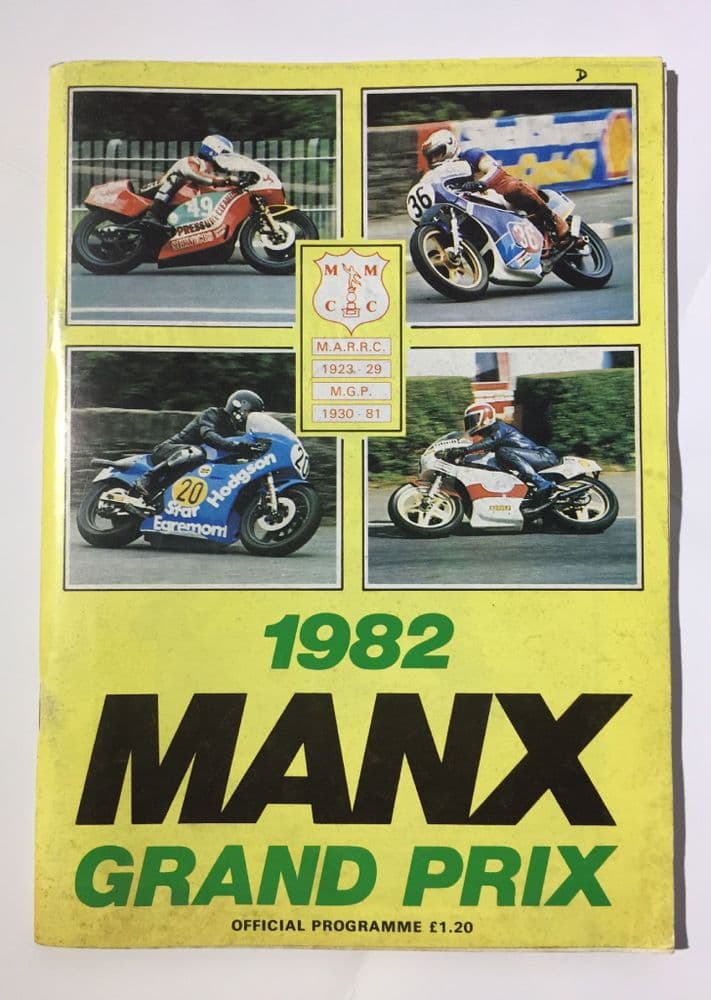 MANX GP 1982 race programme