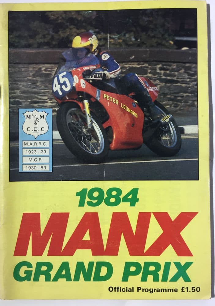 MANX GP 1984 race programme