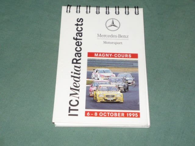 MERCEDES-BENZ ITC Media Race Facts Magny Cours 1995 small notebook