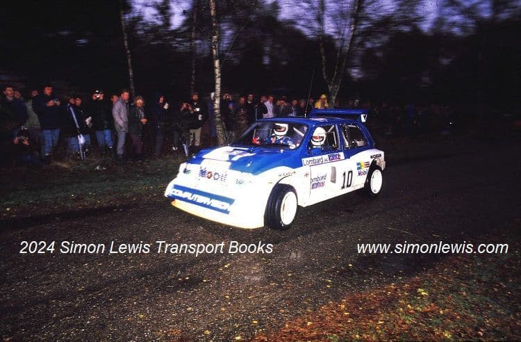 MG 6R4 COMPUTERVISION C869 EUD Tony Pond/Rob Arthur 85 RAC Rally Night ...