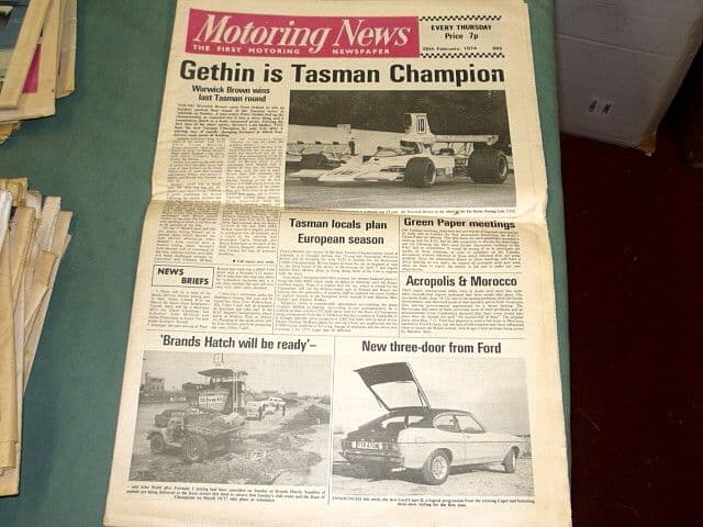 MOTORING NEWS 1974 Feb 28 Tasman F5000 Ford Capri MkII road test