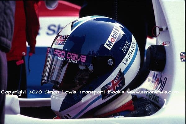 Paul Warwick Reynard 90D cockpit photo 1991 British F3000 Oulton March 30 b