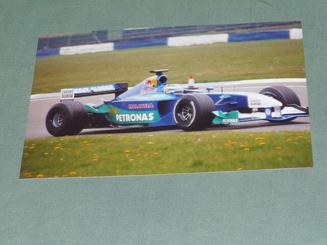SAUBER F1 2001 Massa at speed Silverstone 6x4" photo