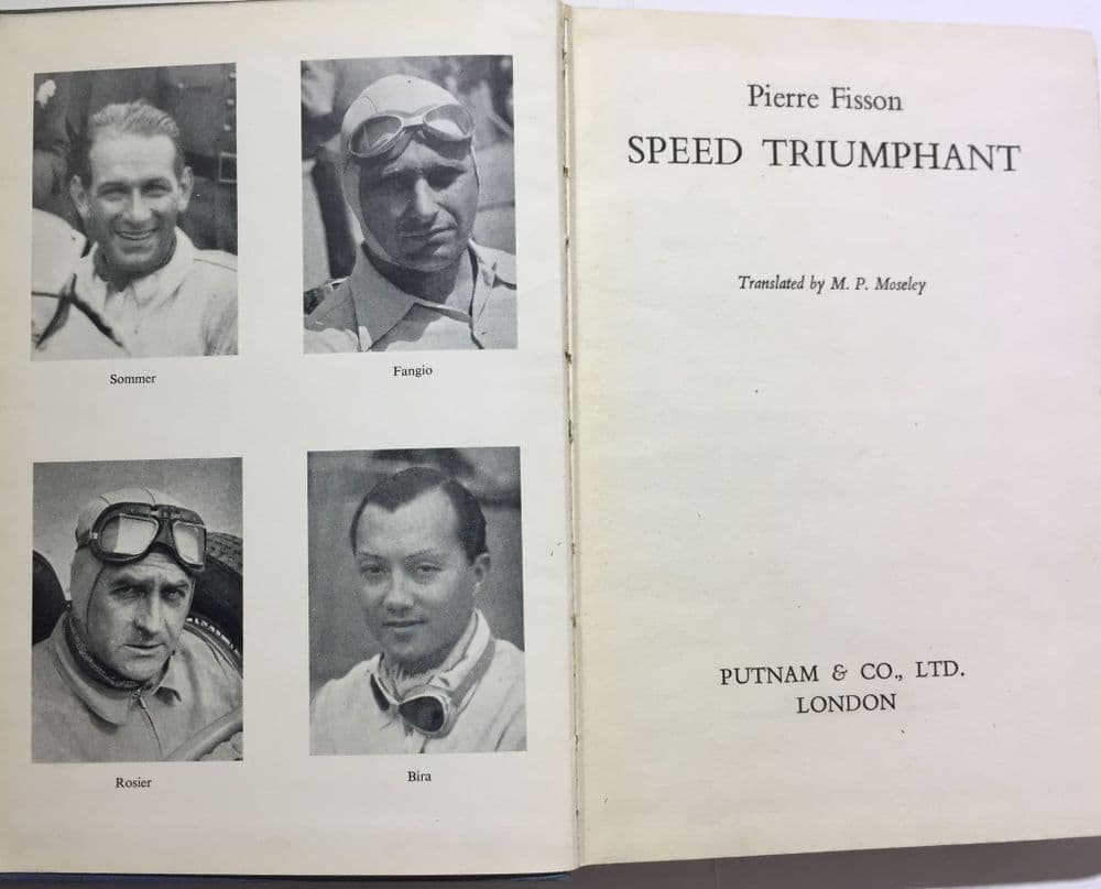 SPEED TRIUMPHANT Fisson 1951