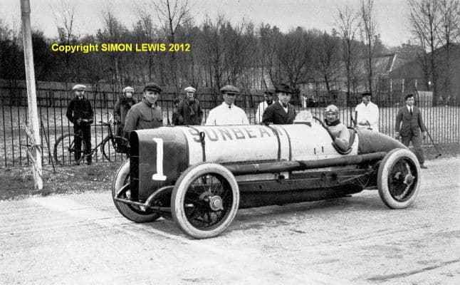 SUNBEAM 350HP Land Speed Record Car at Brooklands c 1922