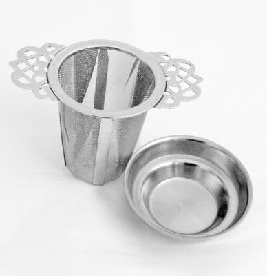 Stainless Steel Tea Infuser and Lid / Stand for Loose Leaf Tea