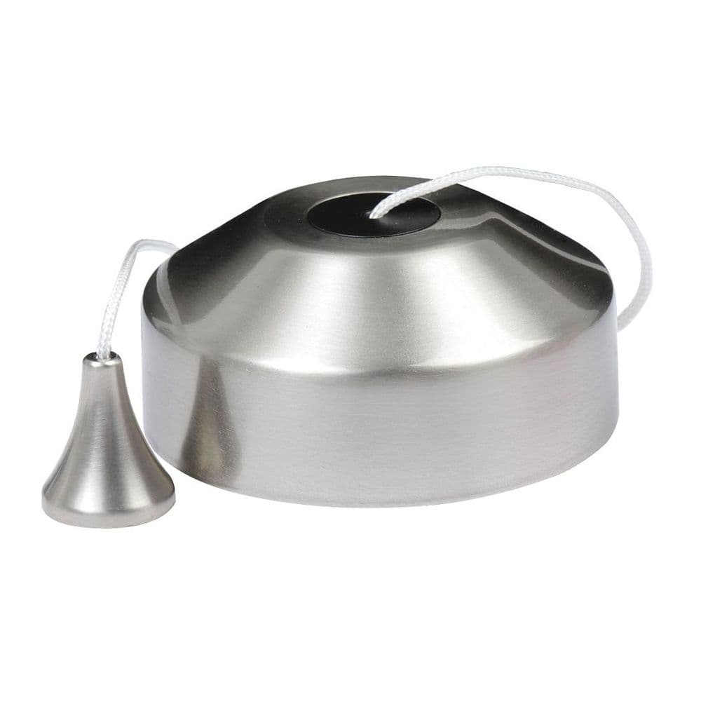 Bathroom Pull Cord Switch in a Brushed Chrome Finish