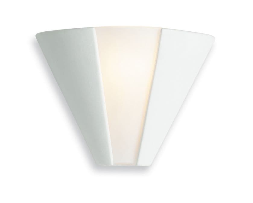 Calvert Ceramic Wall Light with Acid Glass Detail
