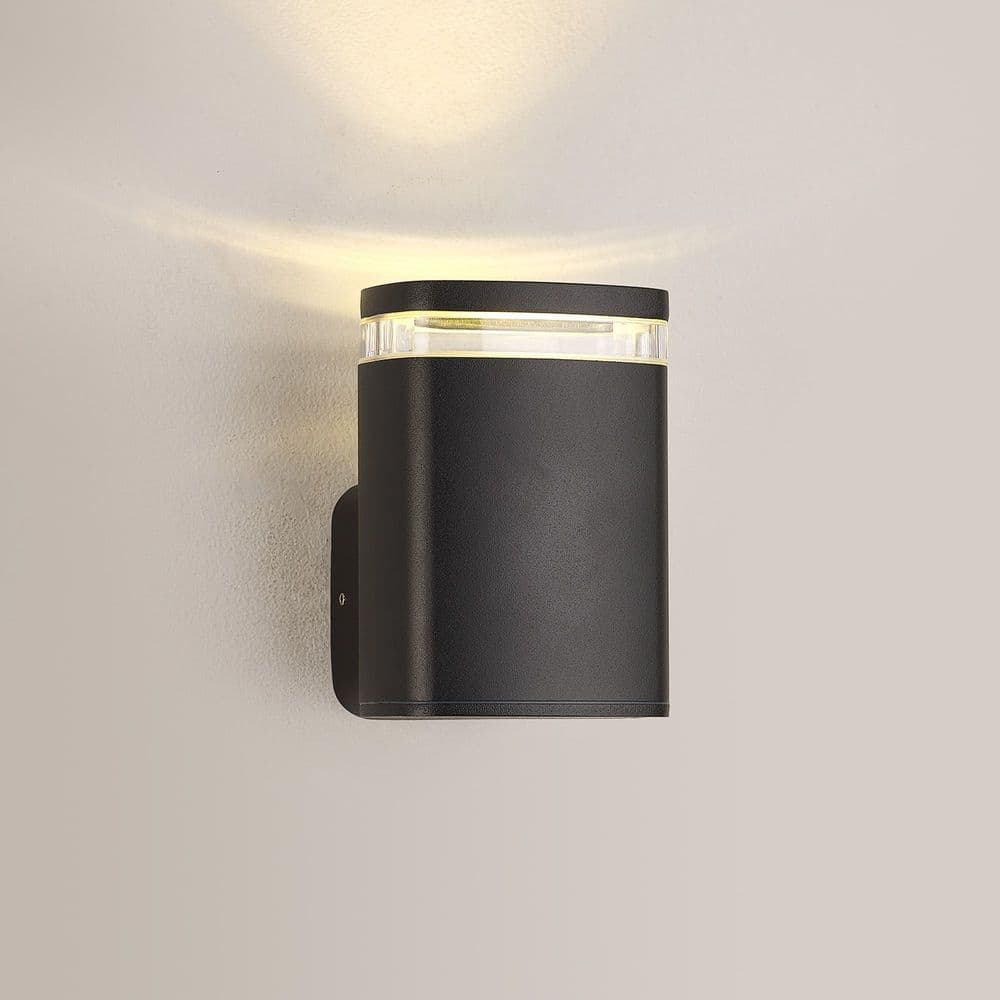 Jacob Up or Down Outdoor Wall Light in a Matt Black Finish IP54 Rated