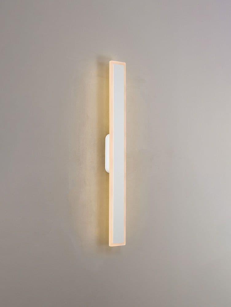 Karakul Outdoor 19W LED 80cm Linear Wall Light in a Sand White Finish ...