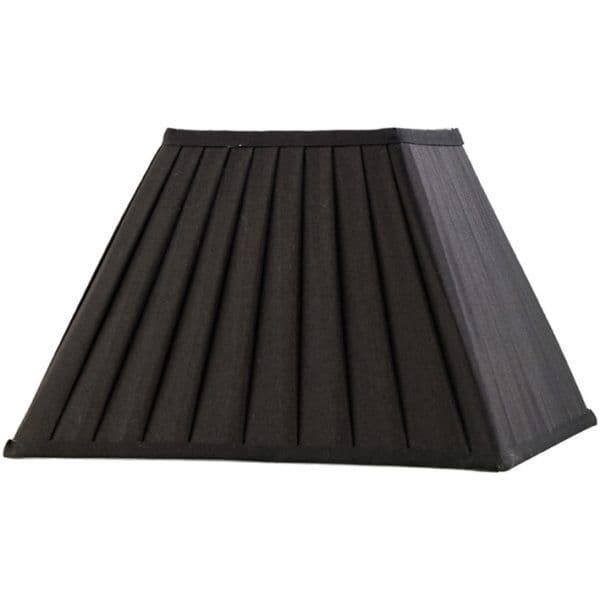 Ledsham Square Pleated Fabric Shade in Black 30cm