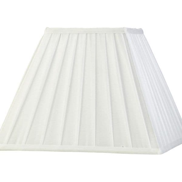 Ledsham Square Pleated Fabric Shade in White 30cm