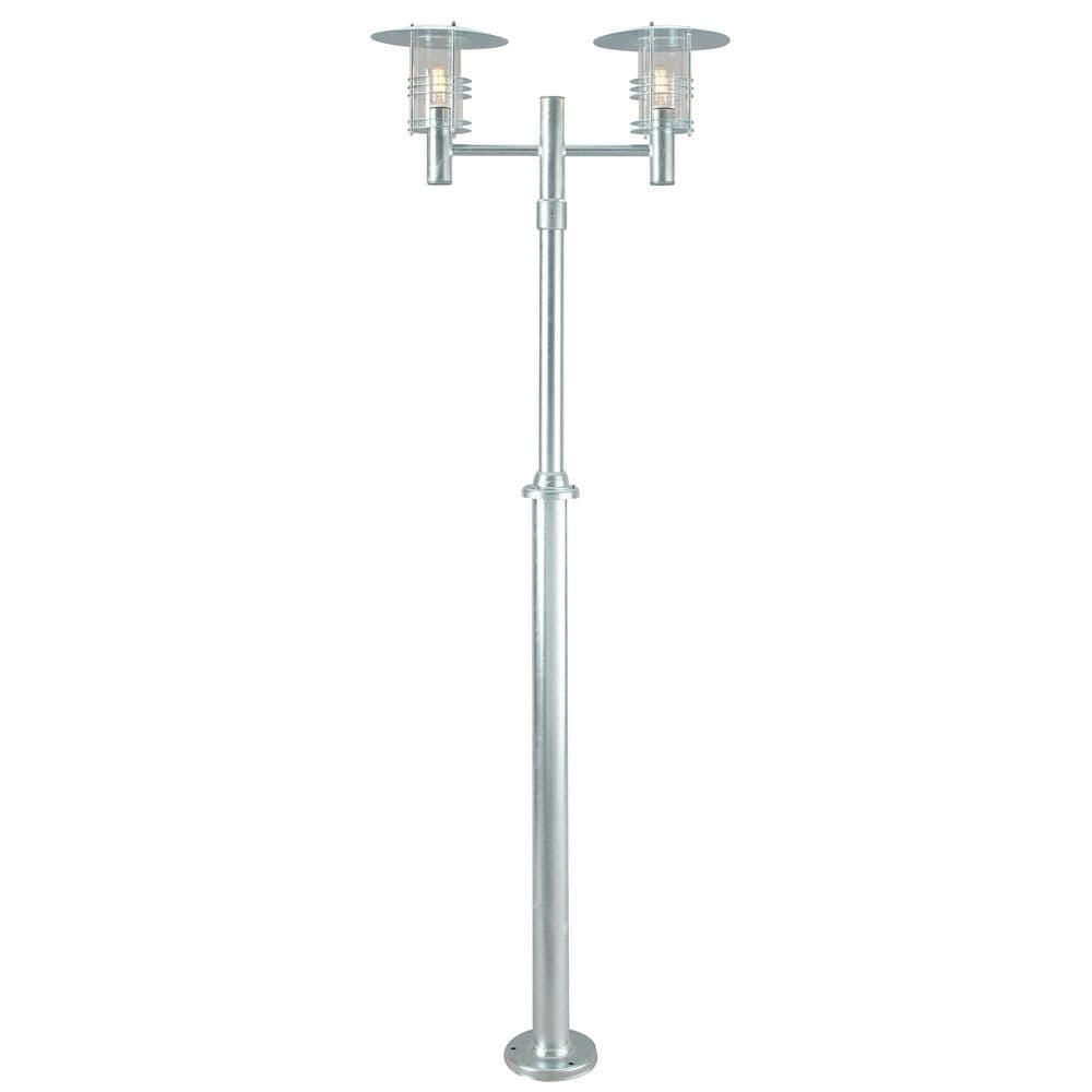 Stockholm Twin Post in a Galvanised Finish IP54 - NORLYS ST6 GALVANISED