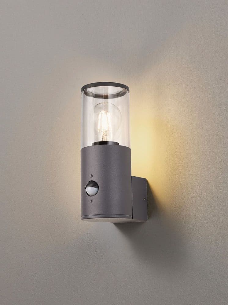 Vendeen Outdoor PIR Wall Light in an Anthracite Finish with a Clear ...