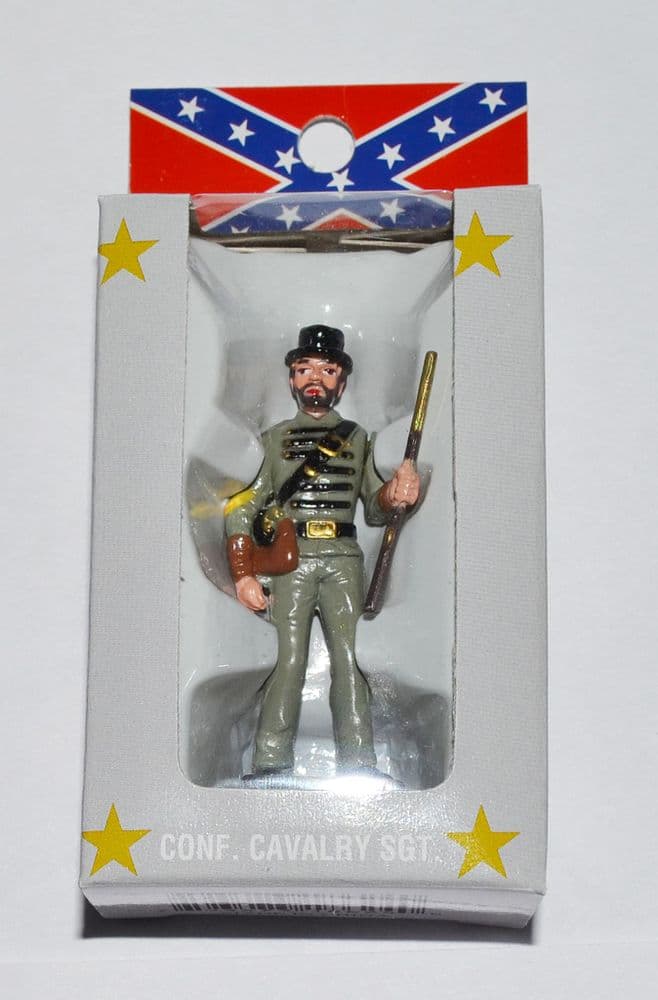 All Metal Hand Painted Boxed Confederate Cavalry Sergeant