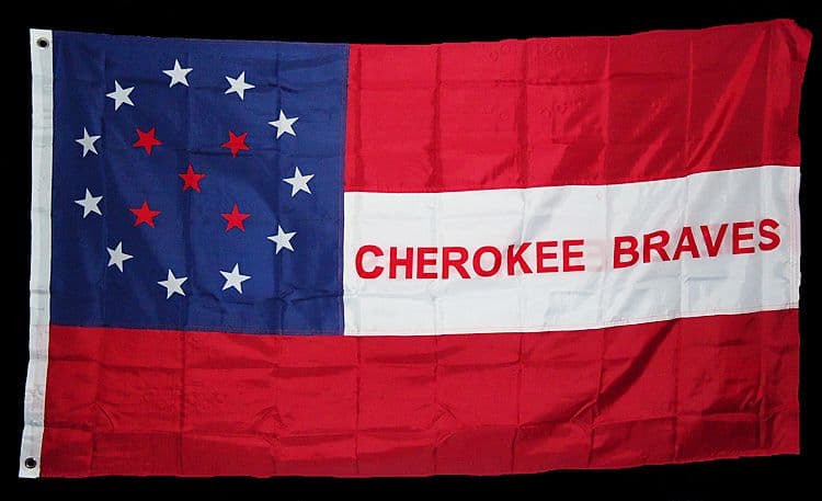 Cherokee Braves Indian Cavalry Stars & Bars Flag