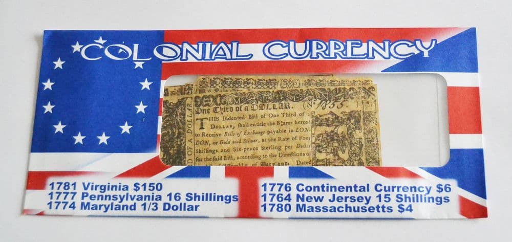 Colonial Revolutionary War Replica Currency Pack