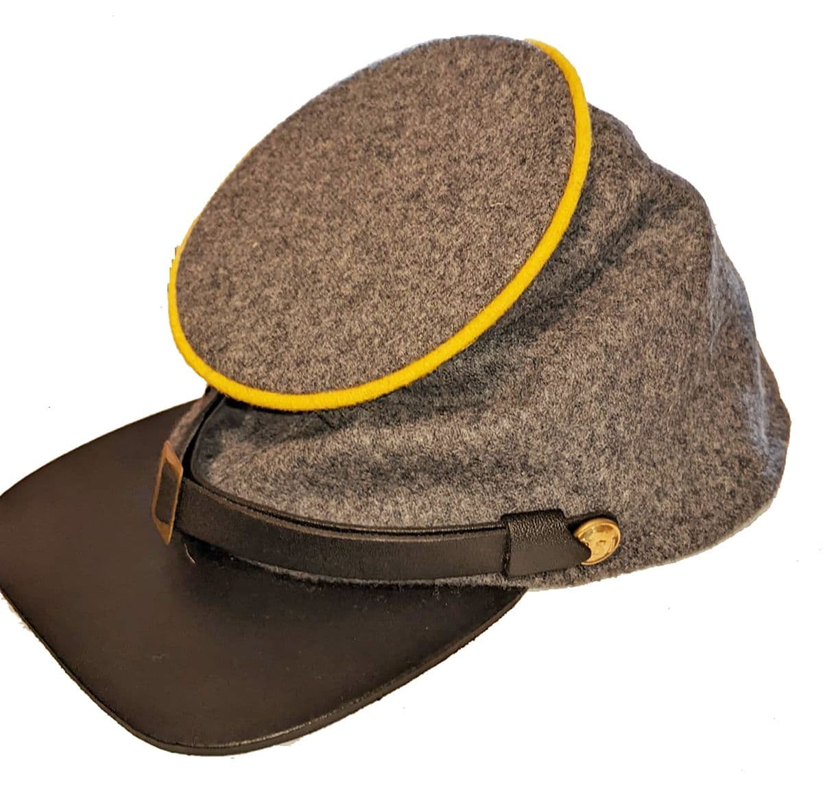 Confederate Cavalry Trim Grey Forage Cap