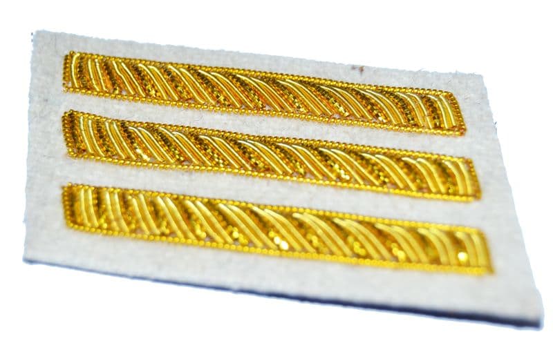 Confederate Off White Captains Collar Insignia Set