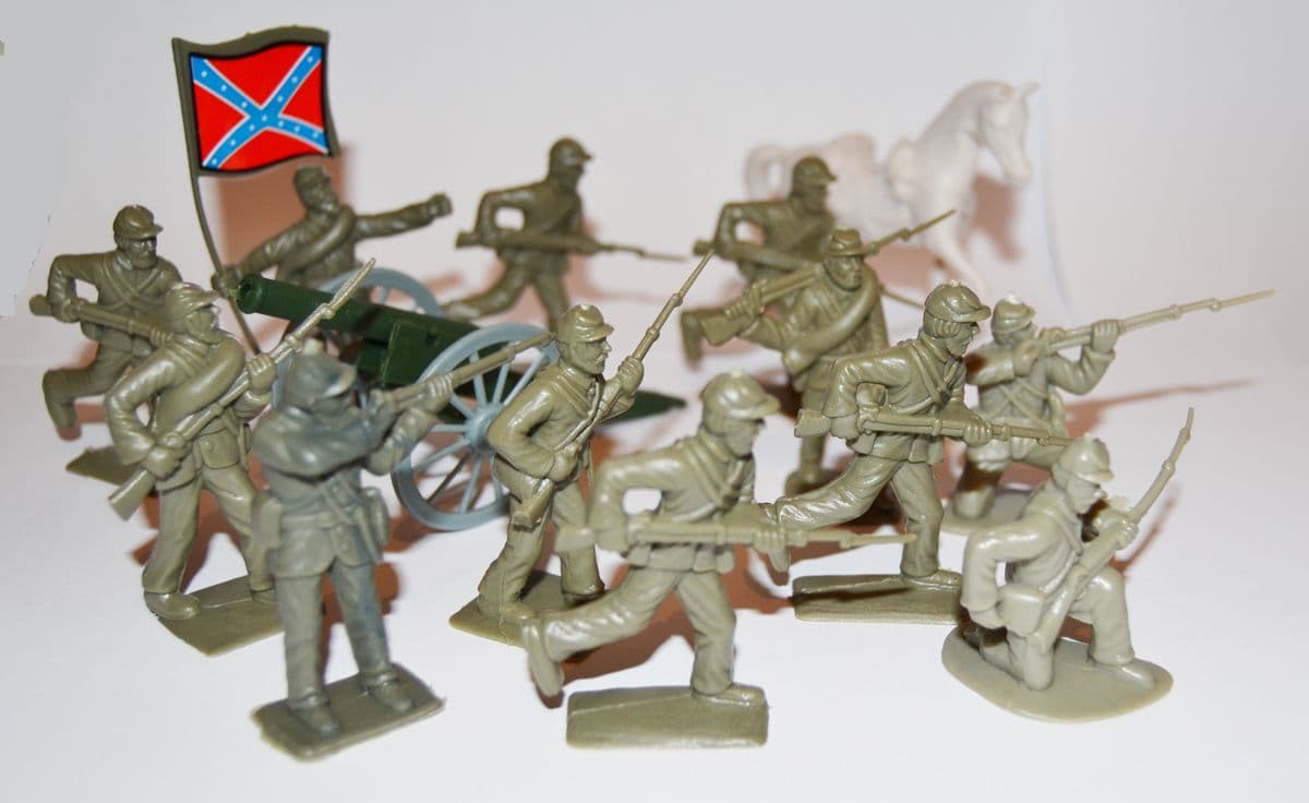 Confederate Plastic 54mm Model Soldier Set