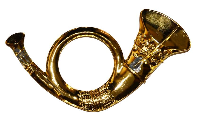 Infantry Hunting Horn Metal Kepi Insignia Badge
