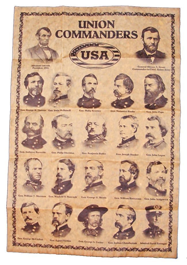 Parchment Paper Union Commanders Poster