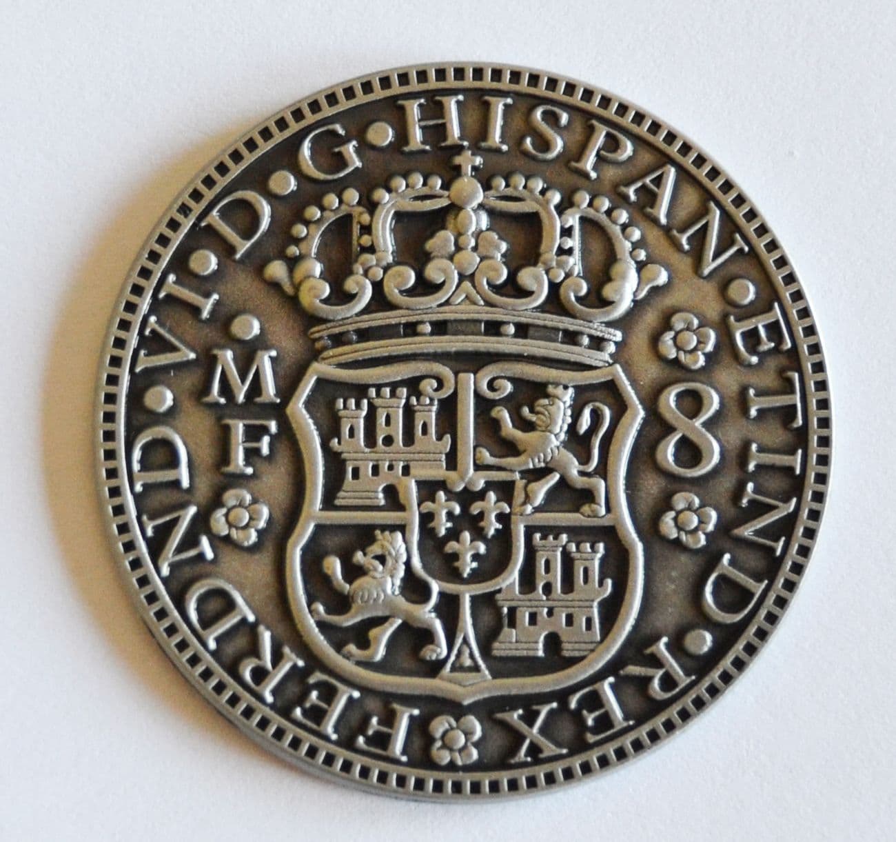 Piece Of Eight Pirate Piracy Replica Coin Dated 1748 On Info Card ...