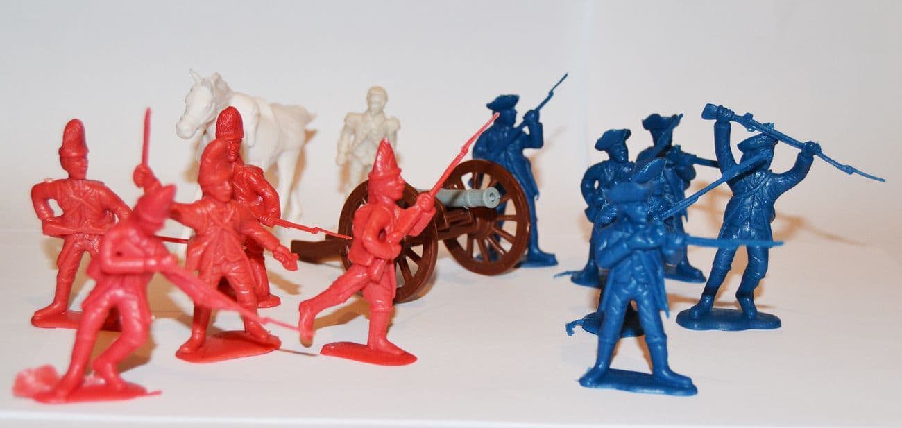 Revolutionary War Plastic 54mm Model Soldier Set