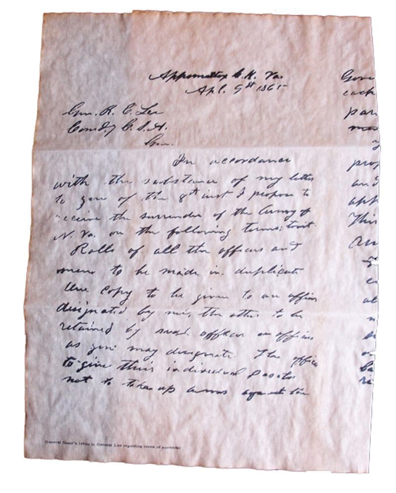 Ulysses S Grants Letter To Robert E Lee 1865