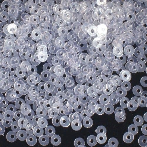 3mm Flat Round Sequins Crystal Clear x 5g