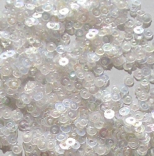 3mm Flat Round Sequins Silky Clear x 5g