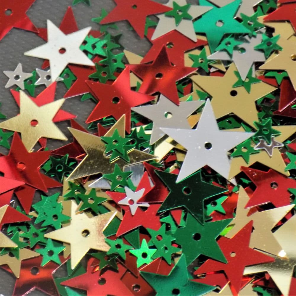 Festive Mix Star Sequins x 20g