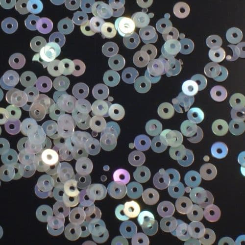 Large Pack 2 5mm Semi Transparent Iridescent Flat Round Sequins 20g