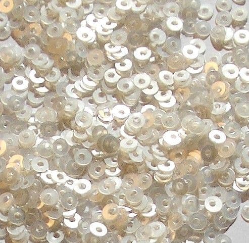 Large Pack 2mm Satin White Flat Round Sequins x 20g