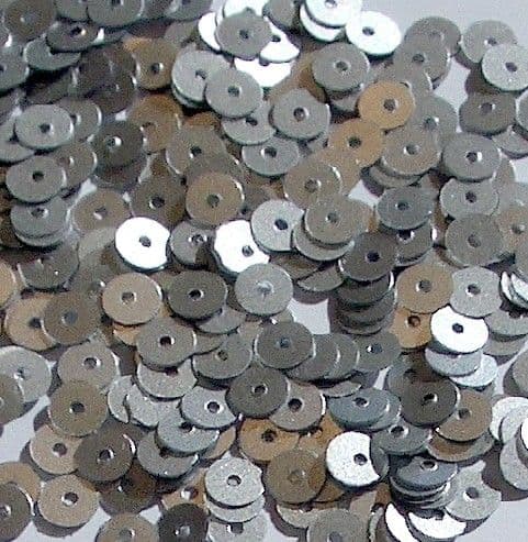 OFFER 5mm Satin Matt Silver Flat Round Sequins x 15g LAST FEW