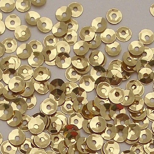 Value Pack 50g 4mm Semi-Cupped Metallic Gold Sequins