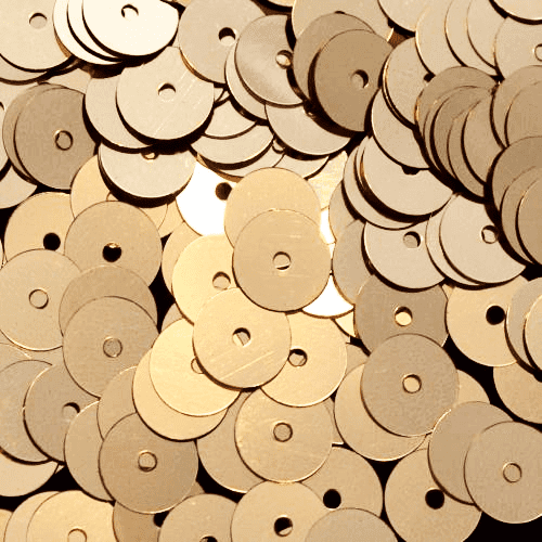Value Pack 50g 6mm Metallic Gold Flat Round Sequins