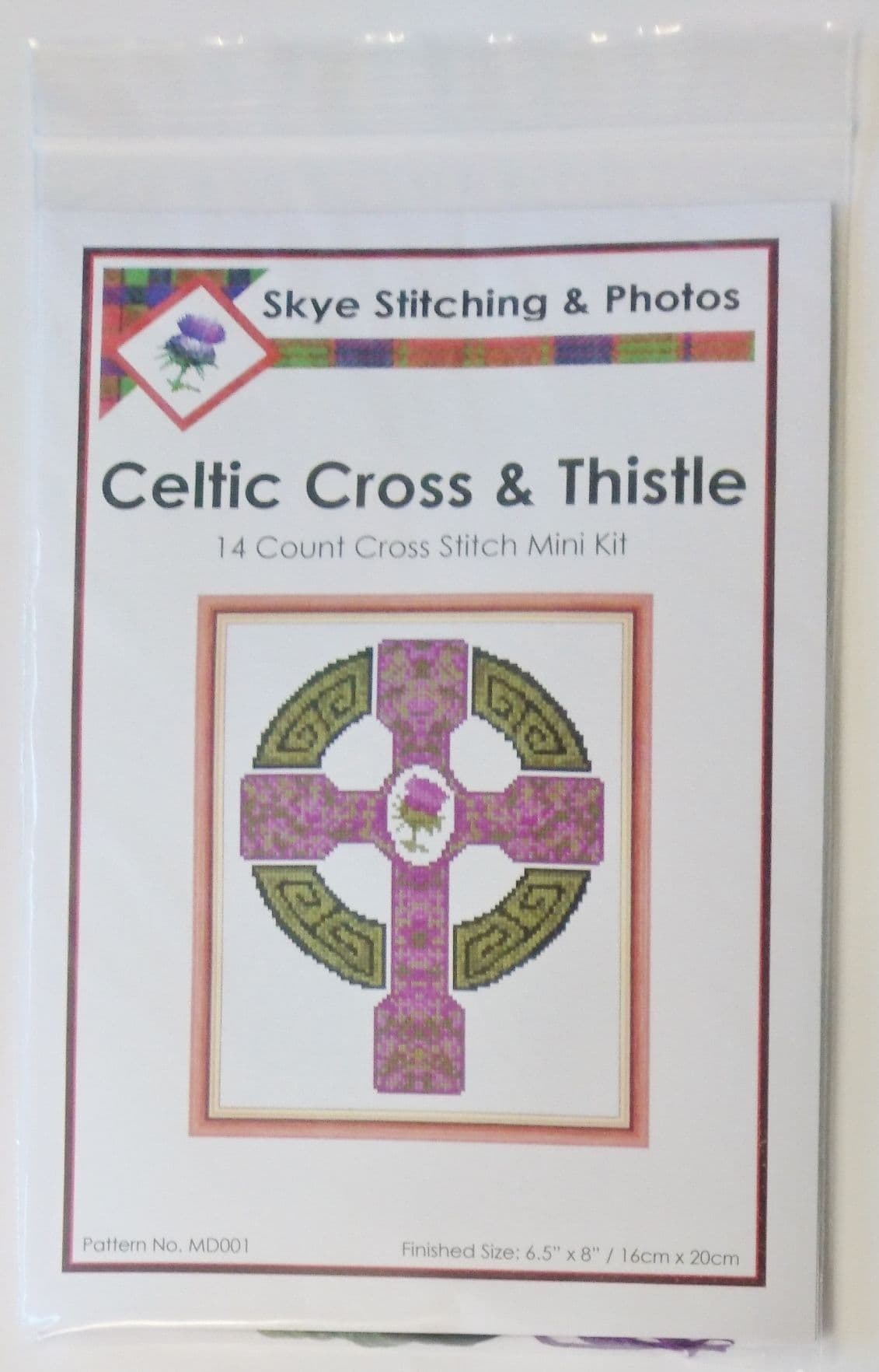 Celtic Cross & Scottish Thistle - 14 Count Mini Cross Stitch Kit
