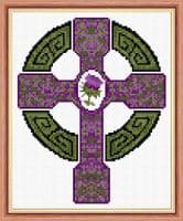 Celtic Cross & Scottish Thistle - 14 Count Mini Cross Stitch Kit