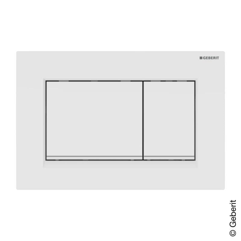 Geberit Sigma 30 Plaque de déclenchement 115883111 Blanc/Blanc Mat 115 ...