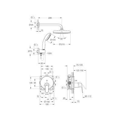 GROHE EUROSMART Cosmopolitan encastré 25219001
