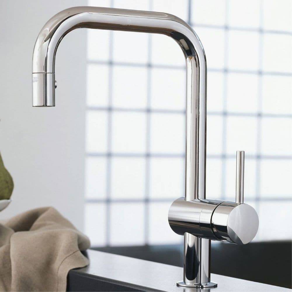 Grohe Minta Mitigeur évier Chromé avec mousseur extractible 32067000