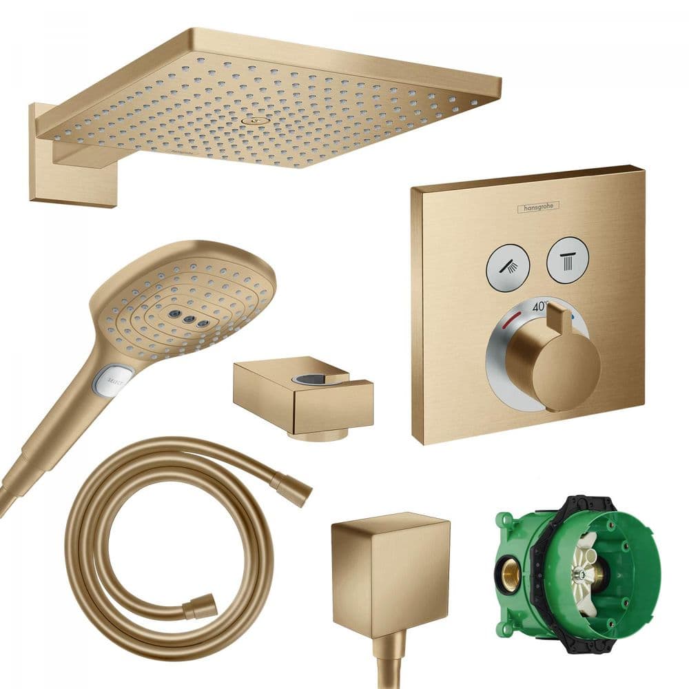 hansgrohe Raindance Colonne de douche avec thermostat bronze brossé ...