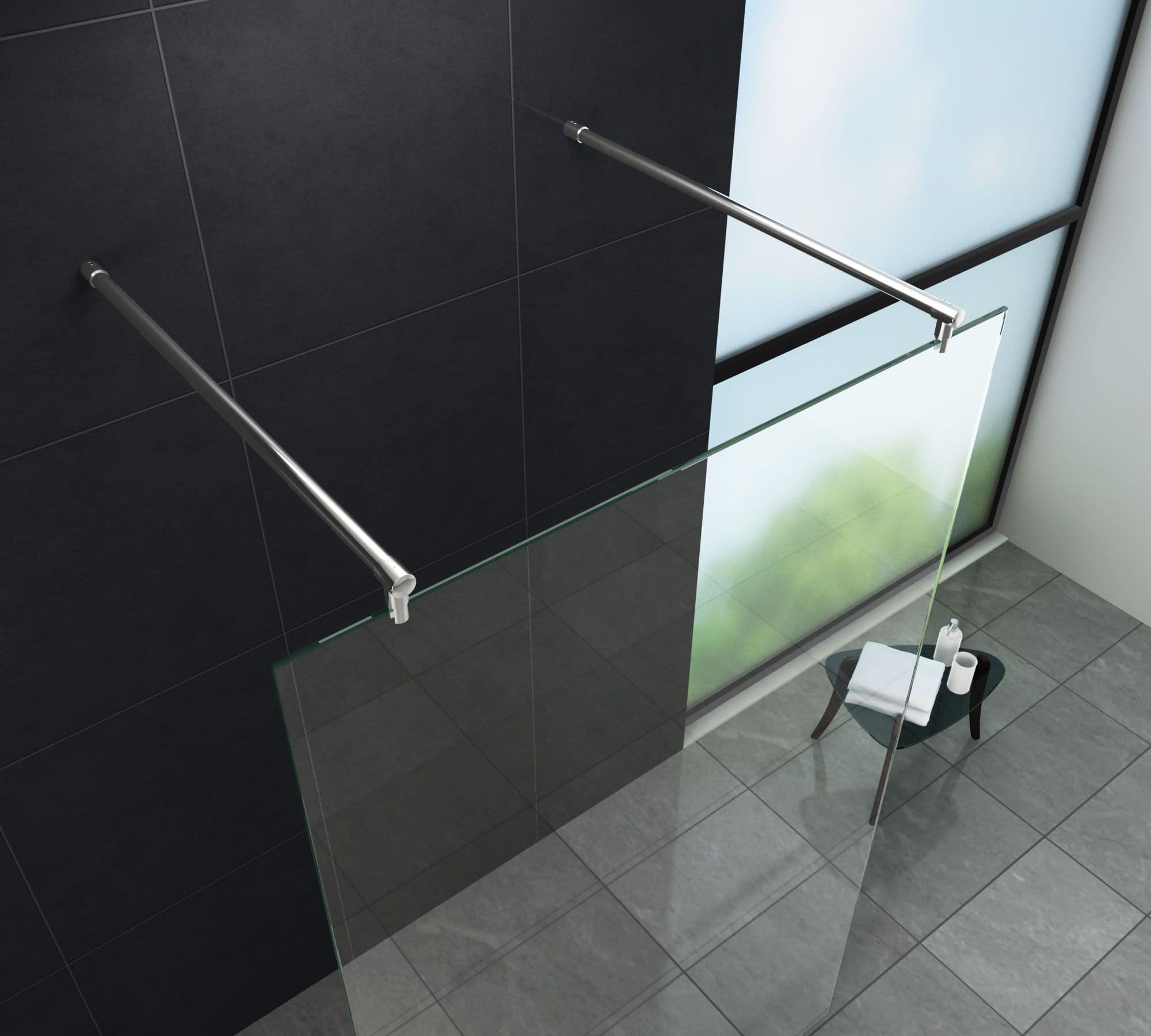 Paroi Fixe Double Entrée 120cm épaisseur 10mm