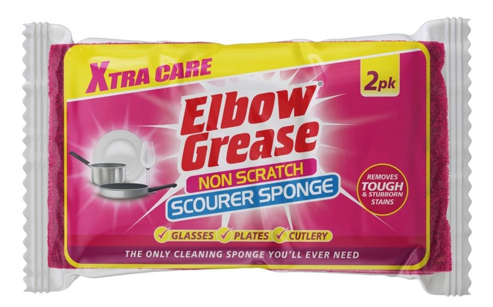 Elbow Grease Non Scratch Scourer Sponge - Pack 2
