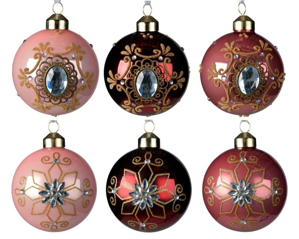 Kaemingk Glass Bauble Gem Deco - 8cm Assorted