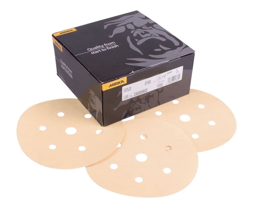 Mirka GOLD SANDING DISK 150mm 6 1 Holes