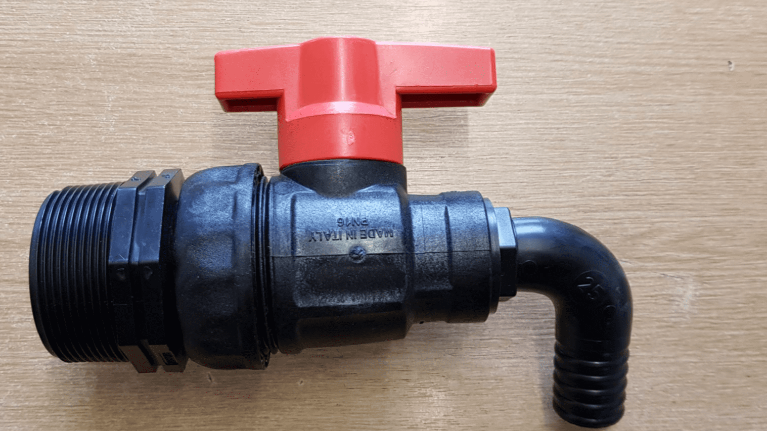2 inch BSP Reducer with Ball valve & Hose Tail Bend