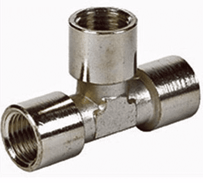 3/8 male x 3/8 female x 3/8 female metal T-piece - E5
